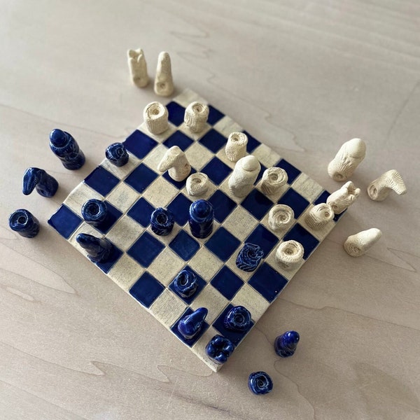 Clay Chess Set Handmade - Etsy