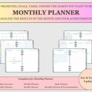 Undated Rainbow Digital Planner Digital Organizer for iPad Goodnotes ...