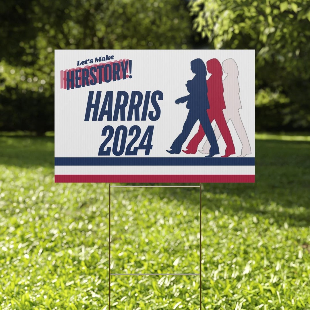 Kamala Harris 2024 Herstory Yard Sign , Lawn Sign Vote Harris 2024 ...