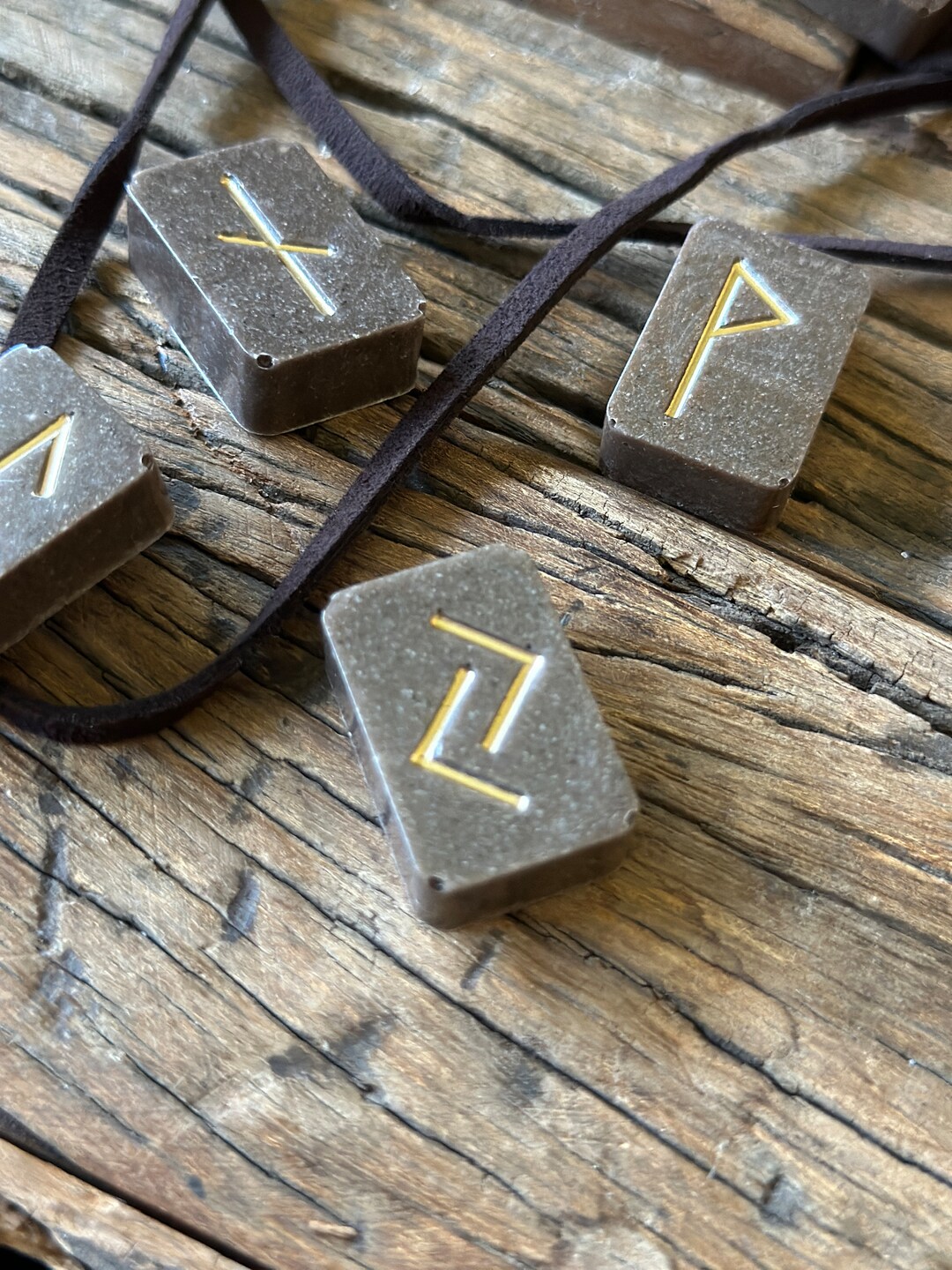 Handmade Marble Stone Runes Small Handheld Size Elder Futhark Runic ...