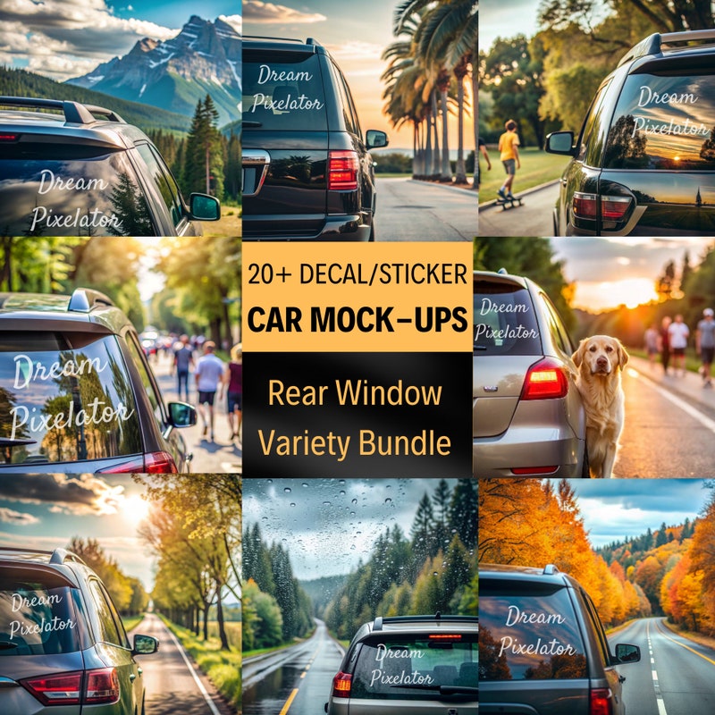 Car Decal Mockup - Etsy