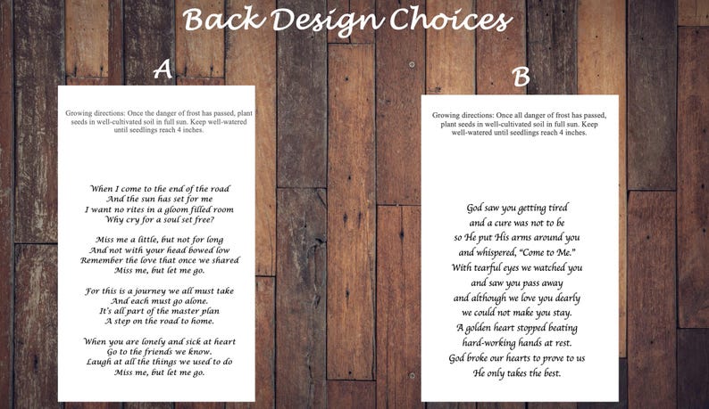 Forget-me-not Funeral Favor Seed Envelopes - in Loving Memory - Never ...