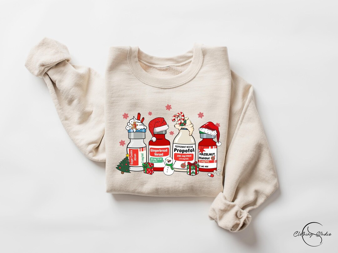 Christmas Nurse Medication Shirt, ICU Propofol Nurse T-shirt, Xmas RN ...