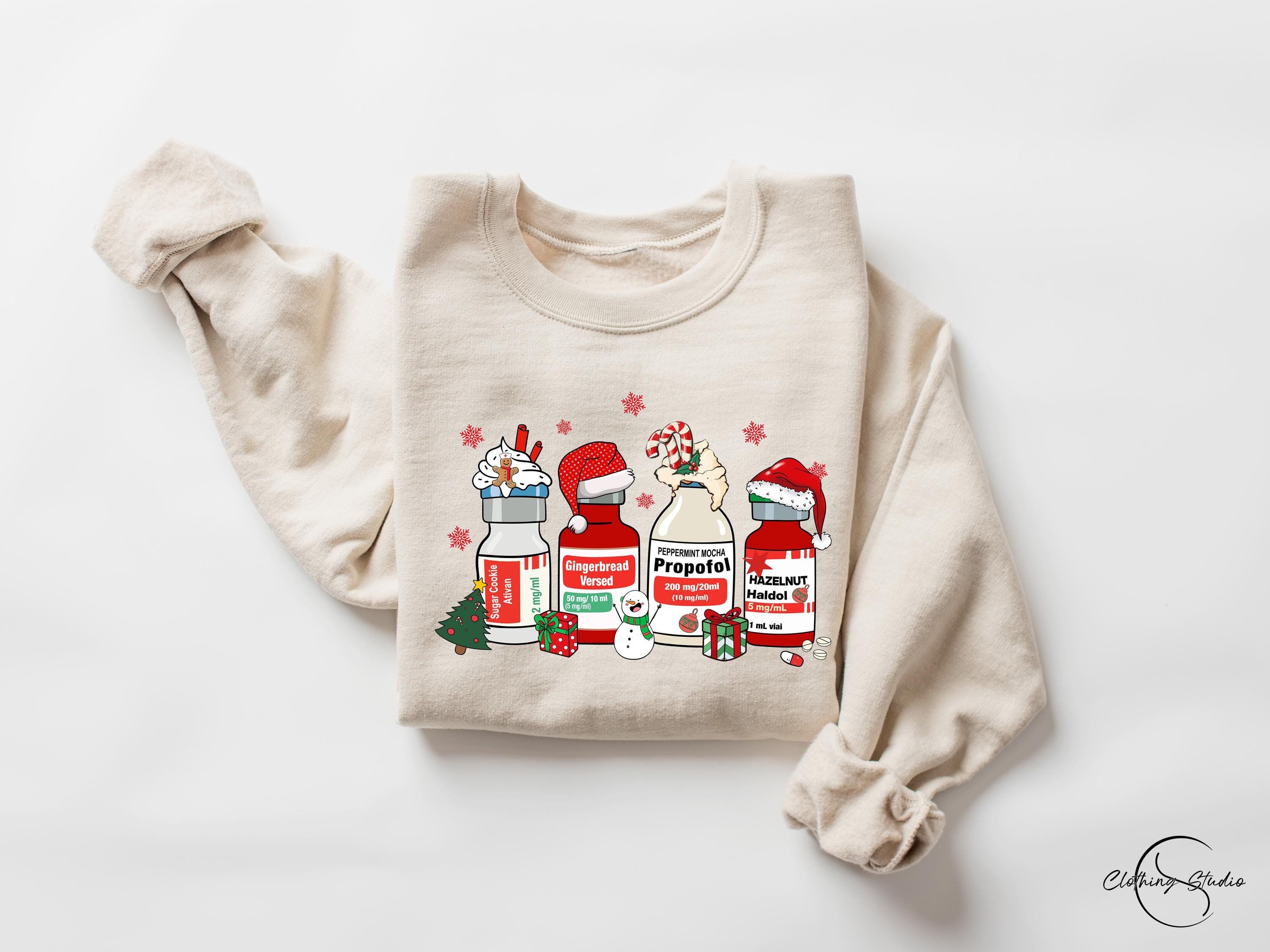 Christmas Nurse Medication Shirt, ICU Propofol Nurse T-shirt, Xmas RN ...