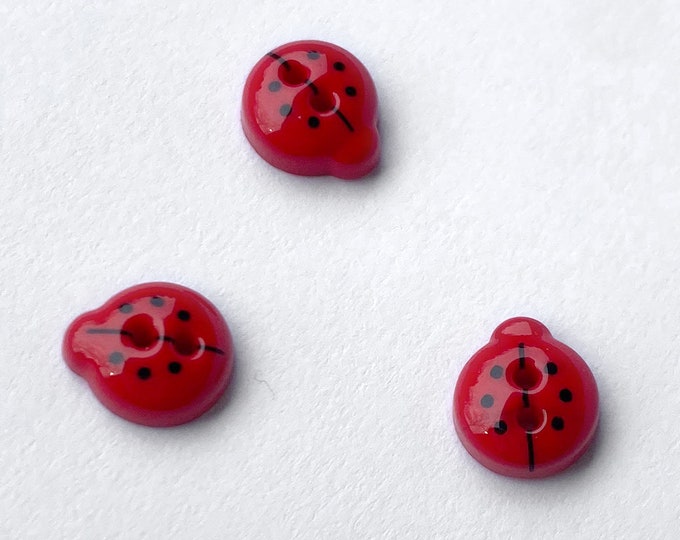 Set of 3 - Red Ladybug Buttons - Etsy
