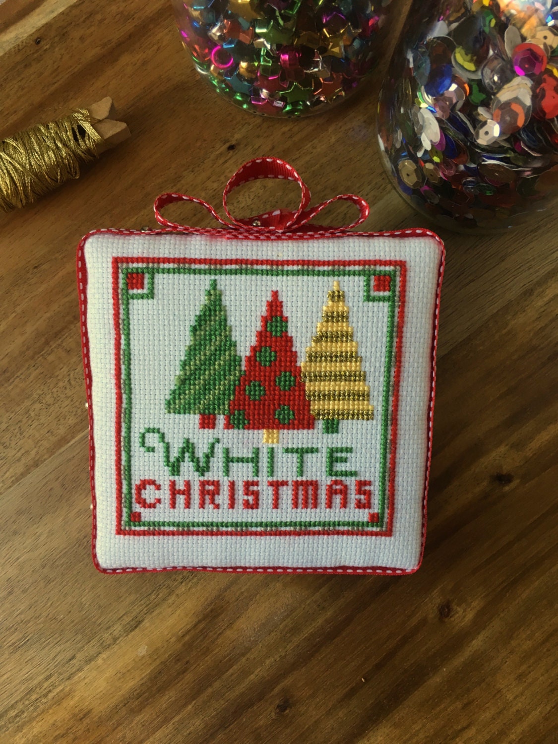 Pdf -- White Christmas Tree Cross Stitch Pattern - Etsy