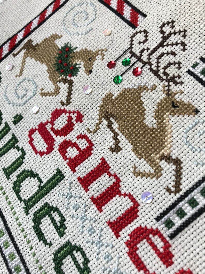 PDF -- Reindeer Games Christmas Cross Stitch Pattern - Etsy