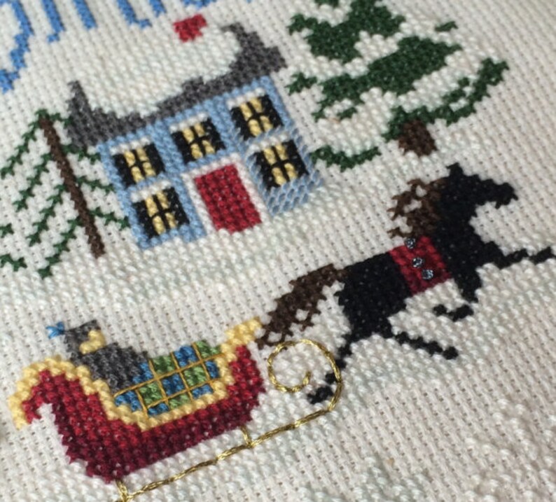 PDF -- Winter Sleigh Ride Cross Stitch Pattern - Etsy