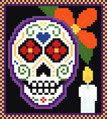 PDF Dia De Los Muertos Day of the Dead Sugar Skull Cross - Etsy