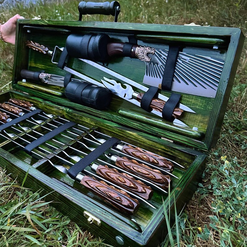 BBQ Gift Set for Men Big Barbecue Accessories Gift Best Grilling Gift ...