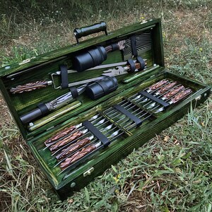 BBQ Gift Set for Men Big Barbecue Accessories Gift Best Grilling Gift ...