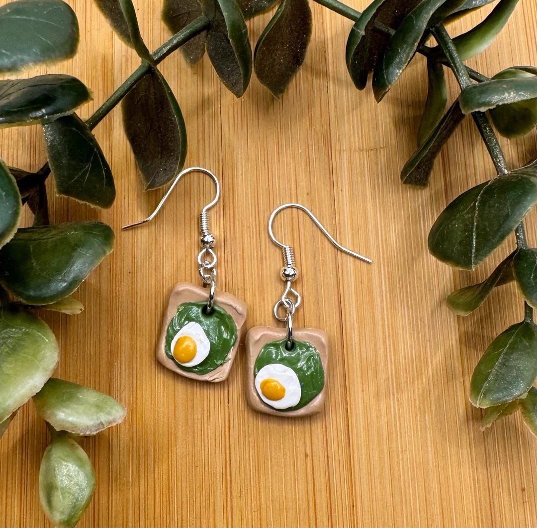 Avocado Toast Dangle / Polymer Clay / Gift Ideas / Earrings / Handmade ...