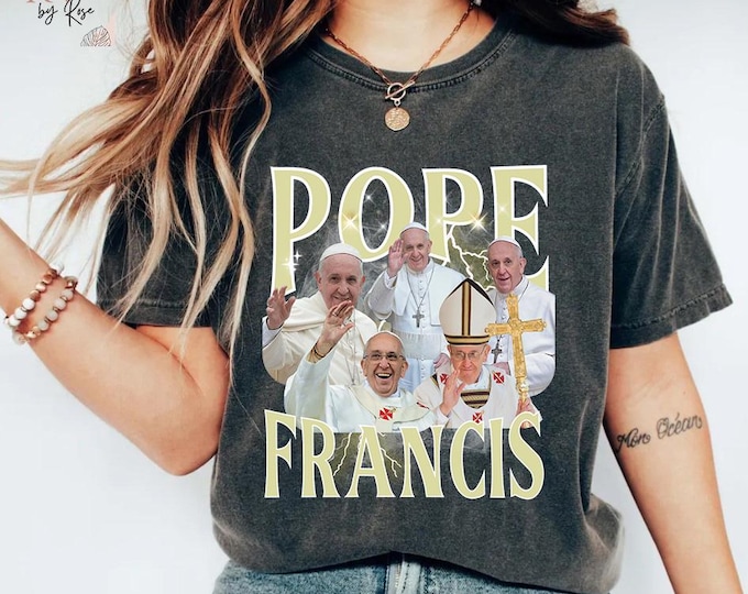 POPE FRANCIS Retro 90s Shirt, Pope Francis Homage, Pope Francis Fan ...