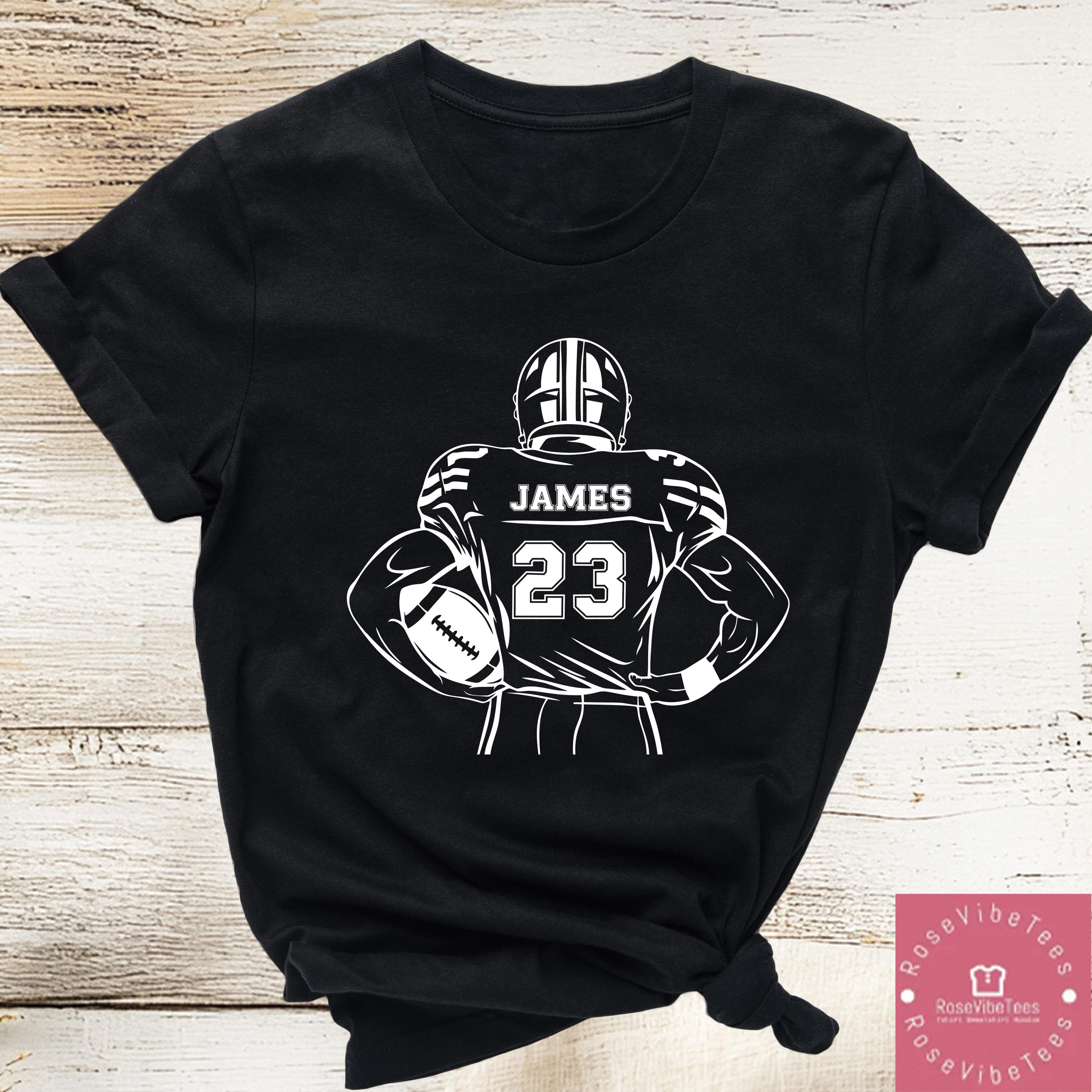 Custom Football Name and Number Shirt - Spirit Wear Tee - Etsy