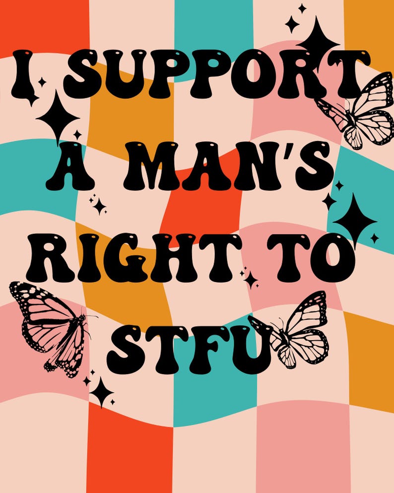 Support a Mans Right to STFU SVG - Etsy