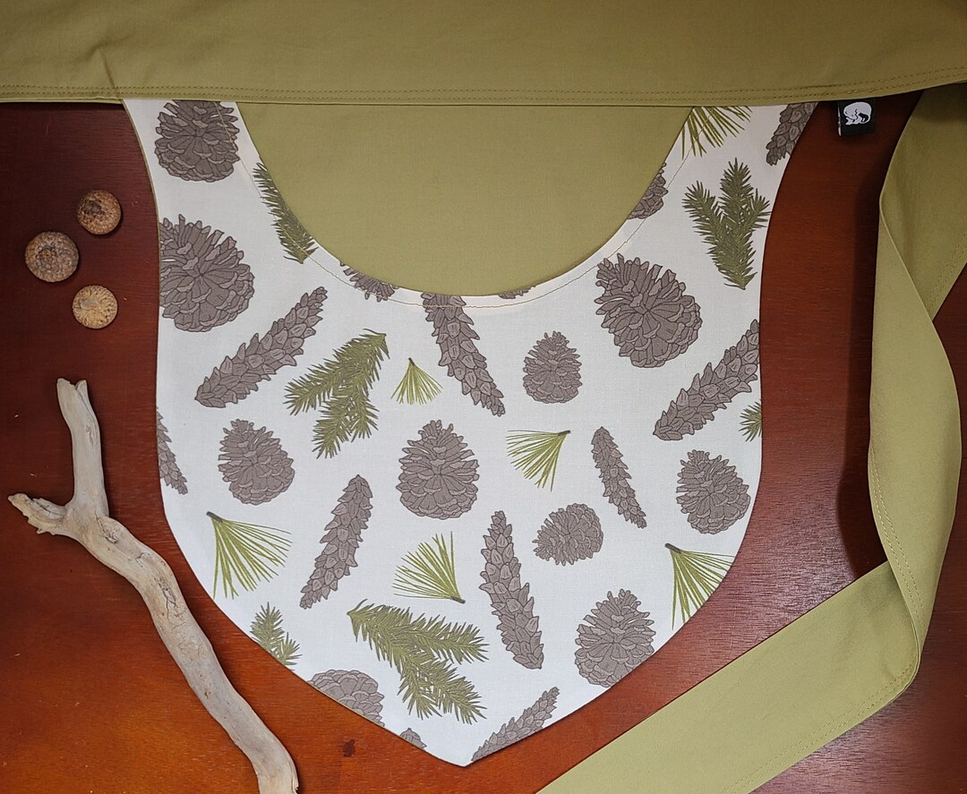 Adult Forager Pockets - Teardrop Shape - Pine Cones & Sprigs - Etsy