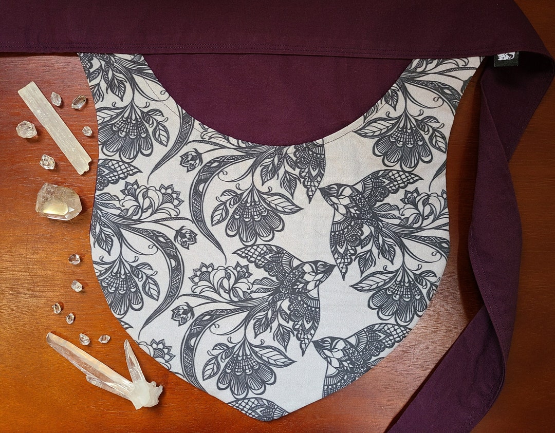 Adult Forager Pockets - Teardrop Shaped - Lace Birds - Cecilia Mok - Etsy