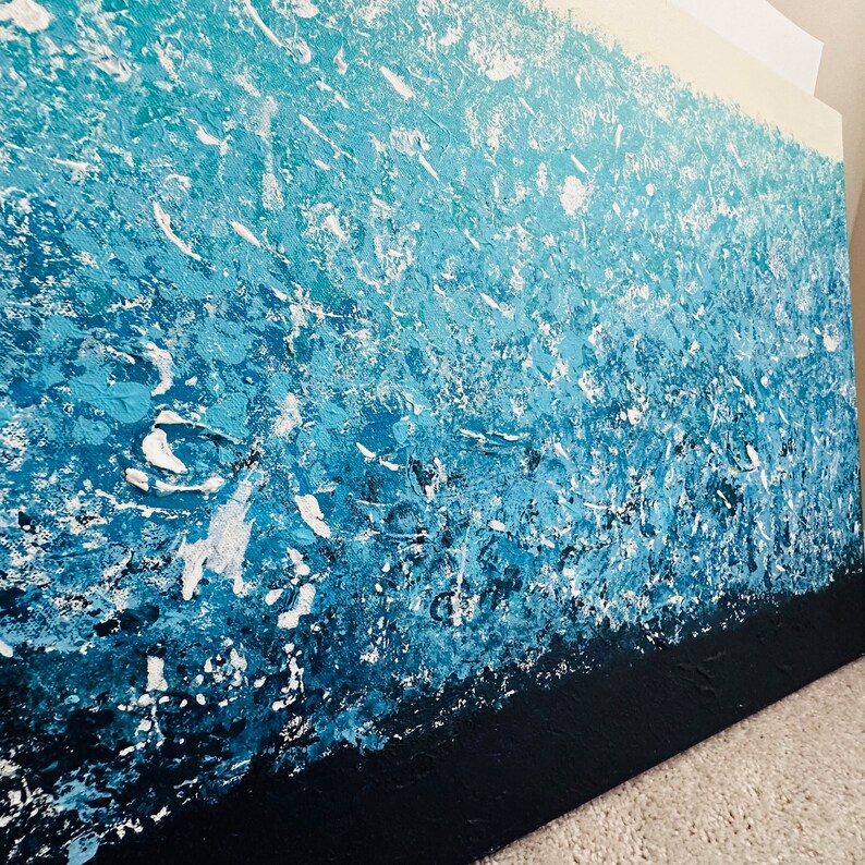 Wave Texture Freehand Acrylic Painting - Etsy