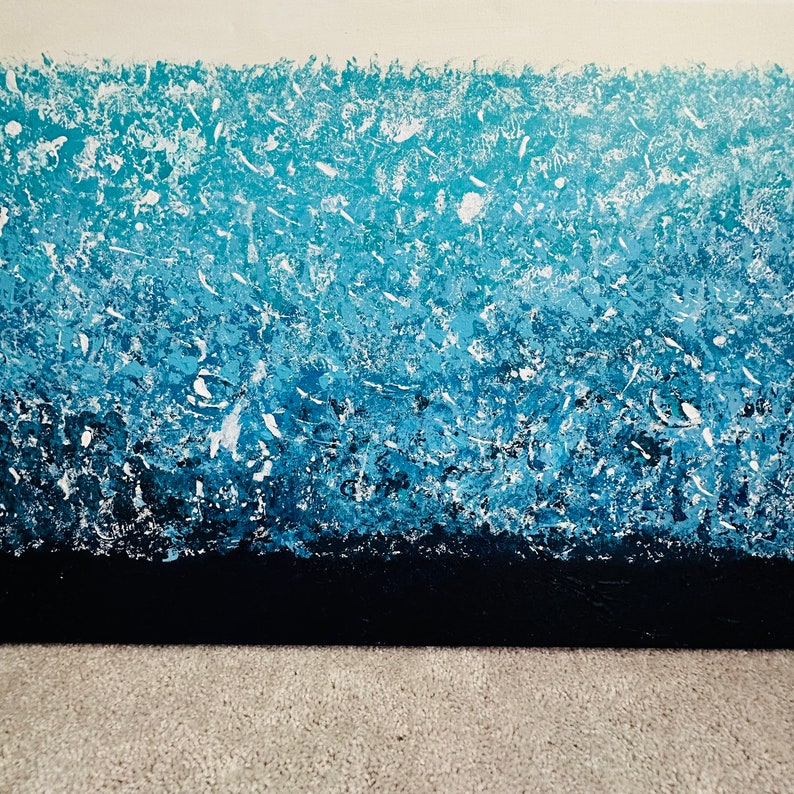 Wave Texture Freehand Acrylic Painting - Etsy