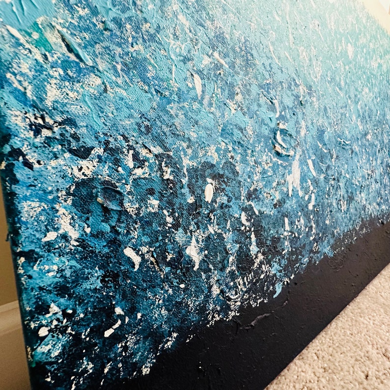 Wave Texture Freehand Acrylic Painting - Etsy