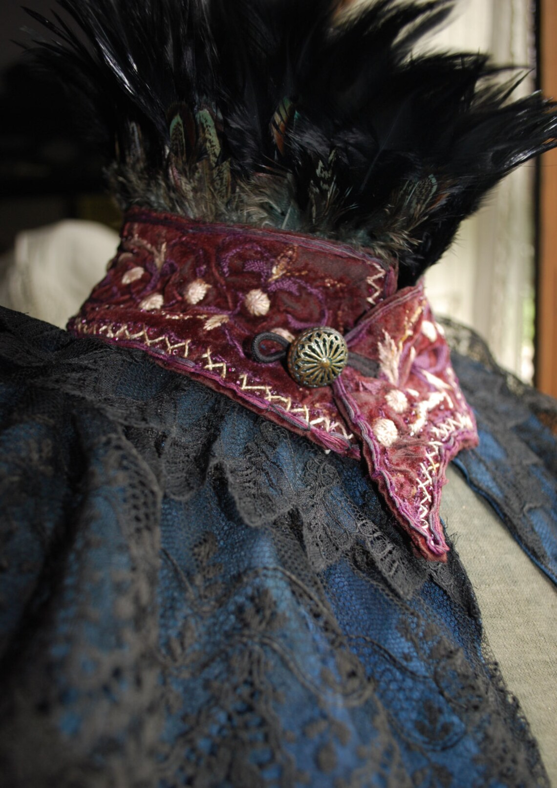 SALE Renaissance Queen Femme Fatal Baroque Embroidered Velvet - Etsy