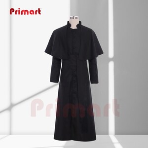 Black Roman Cassock, Bishop Clergy Cassock, Preaching Robe, Clergy ...