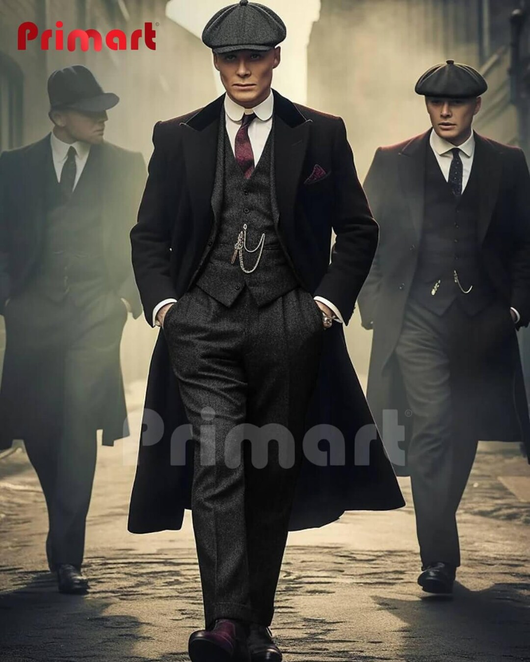 Traje de tweed de tres piezas para hombre, traje Peaky Blinders, traje ...