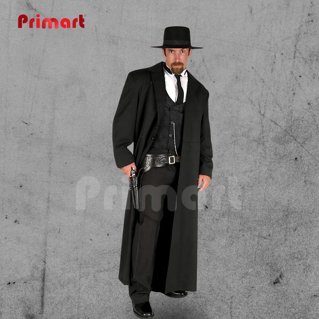 19th Century Victorian Rifle Frock Coat, Tombstone Coat, Black Custom ...