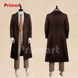 Oppenheimer Movie Cosplay Costume Men's Brown Suit Outfit, 1940s ...