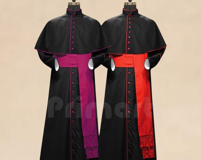 Bishop Clergy Cassock, Roman Cassock, Traditional Catholic Vestment ...