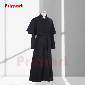 Black Roman Cassock, Bishop Clergy Cassock, Preaching Robe, Clergy ...