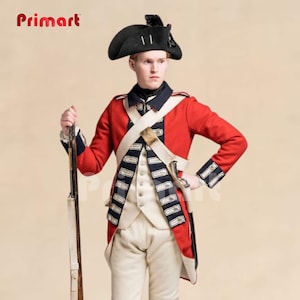 New British 8th King Regiment Coat, Officer Uniform, Men Wool Tailcoat ...