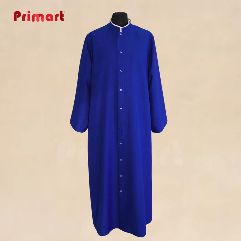 Blue Clergy Cassock, Traditional Catholic Vestment, Custom Size ...