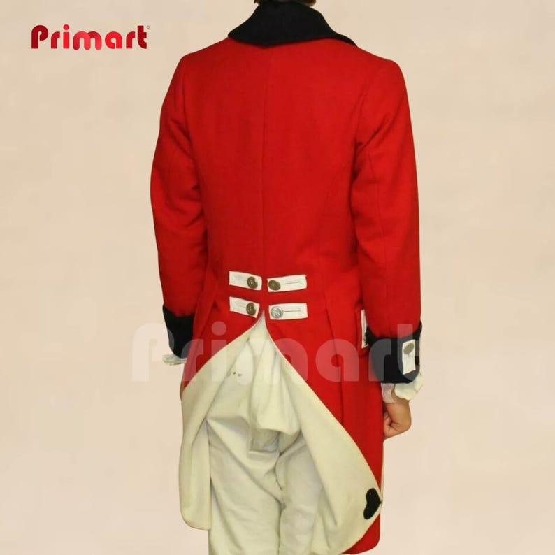 Men's British Army Redcoat, Revolutionary War Costume, Soldier Uniform ...