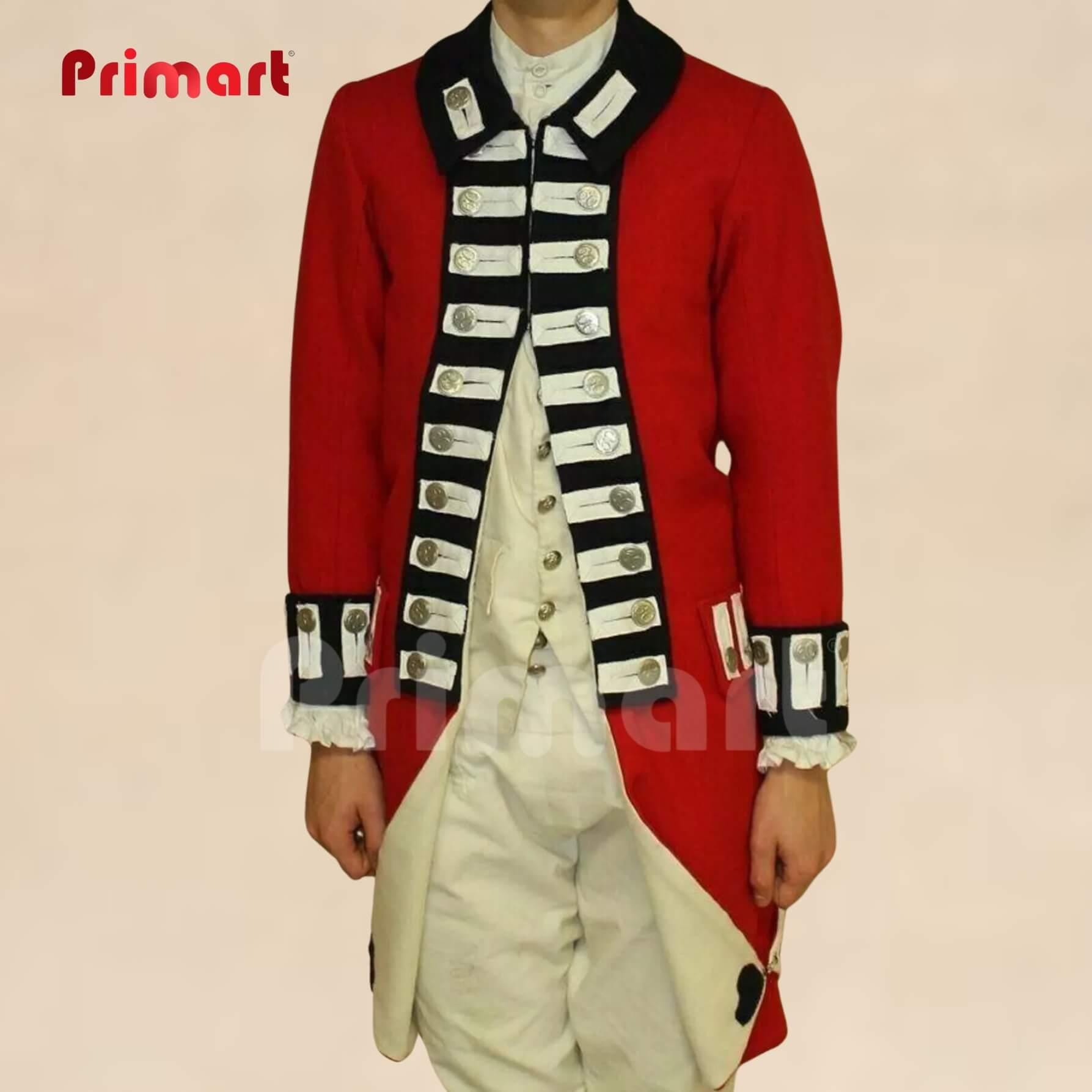 Men's British Army Redcoat, Revolutionary War Costume, Soldier Uniform ...