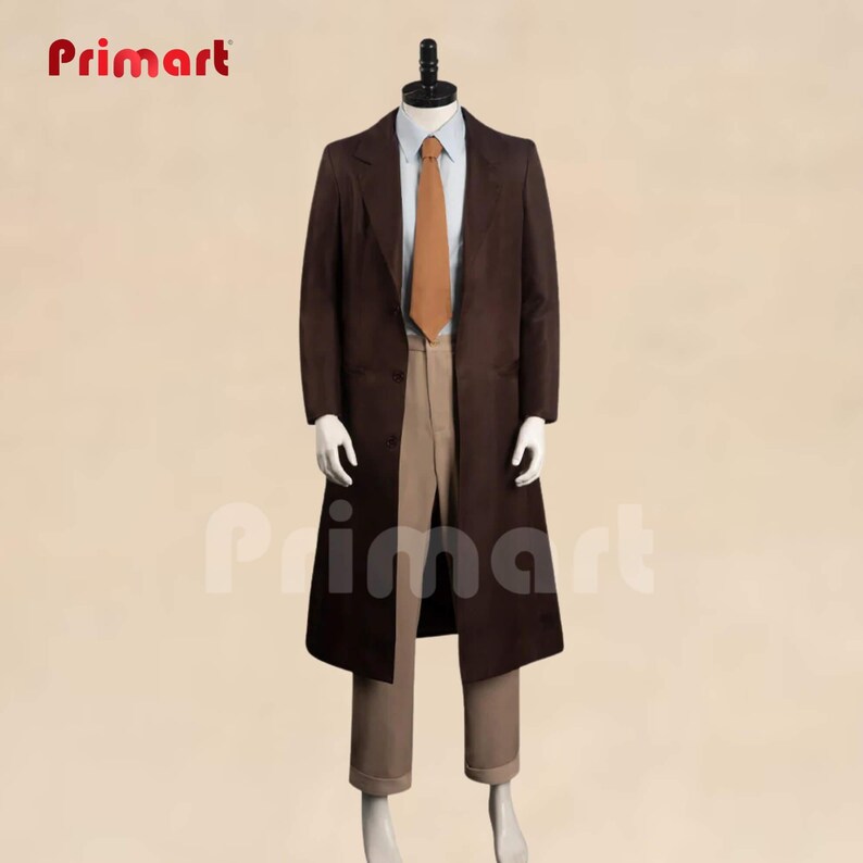 Oppenheimer Movie Cosplay Costume Men's Brown Suit Outfit, 1940s ...