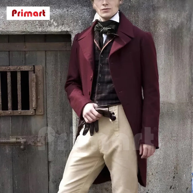 Men's Burgundy Regency Tailcoat 19th Century Victorian Frock Coat ...