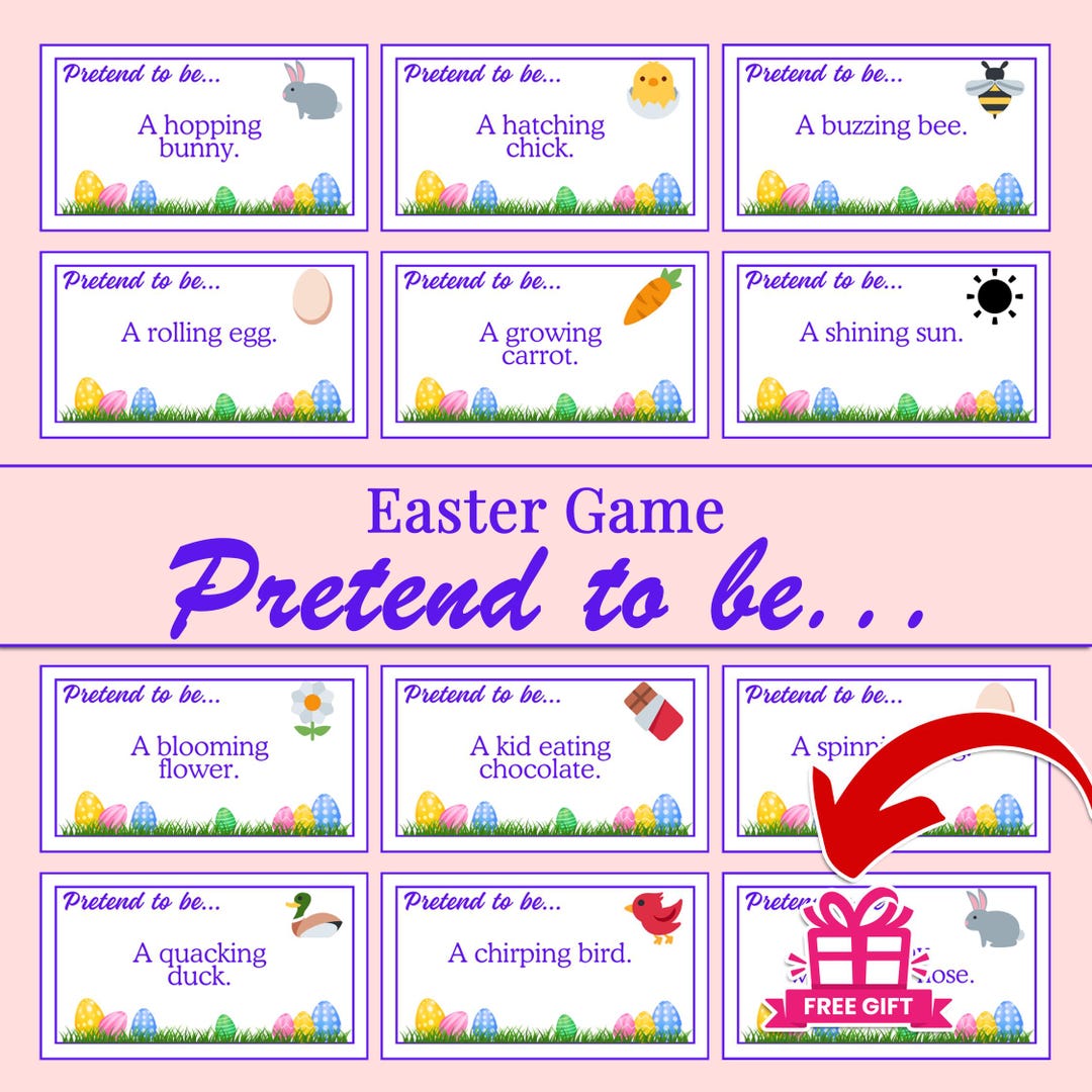 Printable Easter Day Game Pretend to Be, Fun Engaging Church Event ...