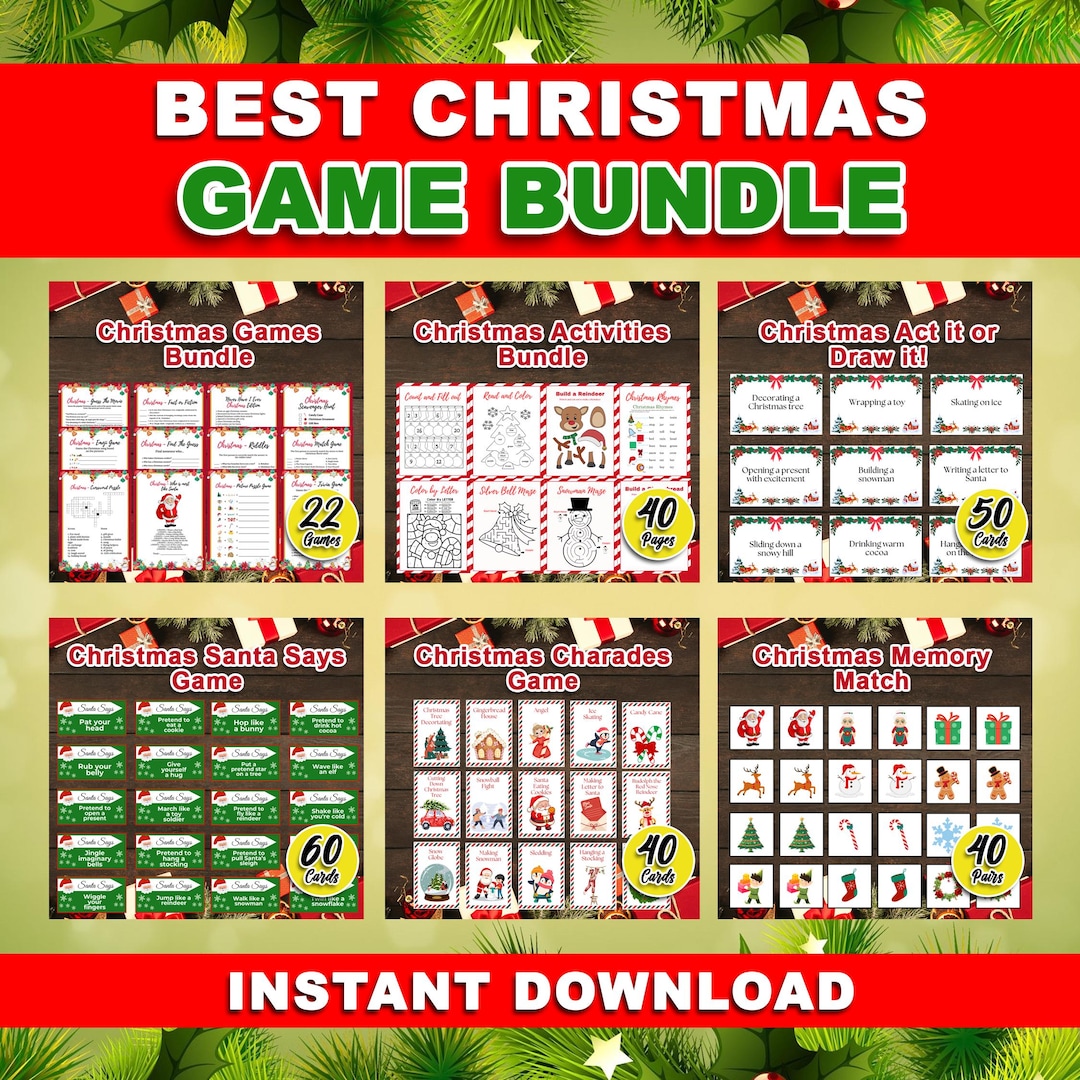 Latest Trending Christmas Games Bundle, Printable Christmas Activities ...