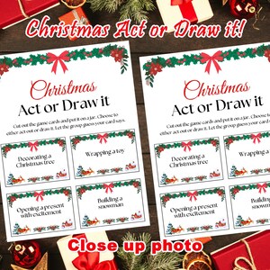 Printable Christmas Charades Game Holiday Party Games Christmas Games ...