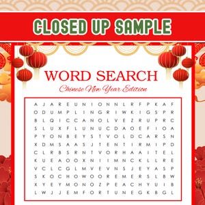 Trending Chinese New Year Word Search Activity, Printable 2025 Year of ...