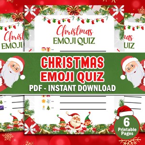 Printable Christmas Emoji Pictionary Game, Christmas Emoji Quiz, Family ...