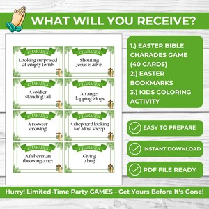 Easter Bible Charades Game | Printable Christian Easter Activity for ...