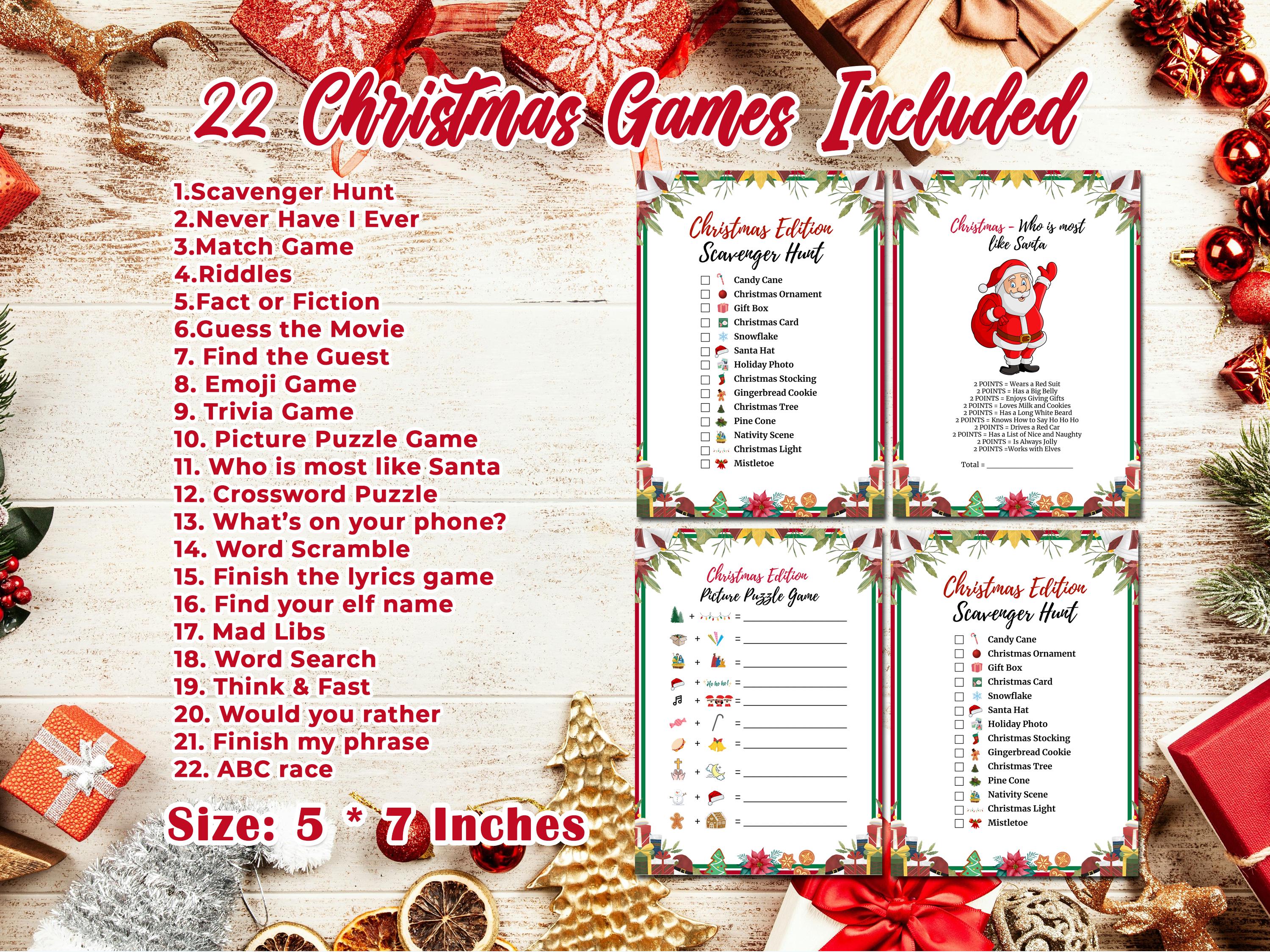 Printable Christmas Party Games Bundle: Xmas Trivia (digital Download ...