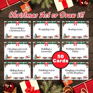 Printable Christmas Charades Game Holiday Party Games Christmas Games ...