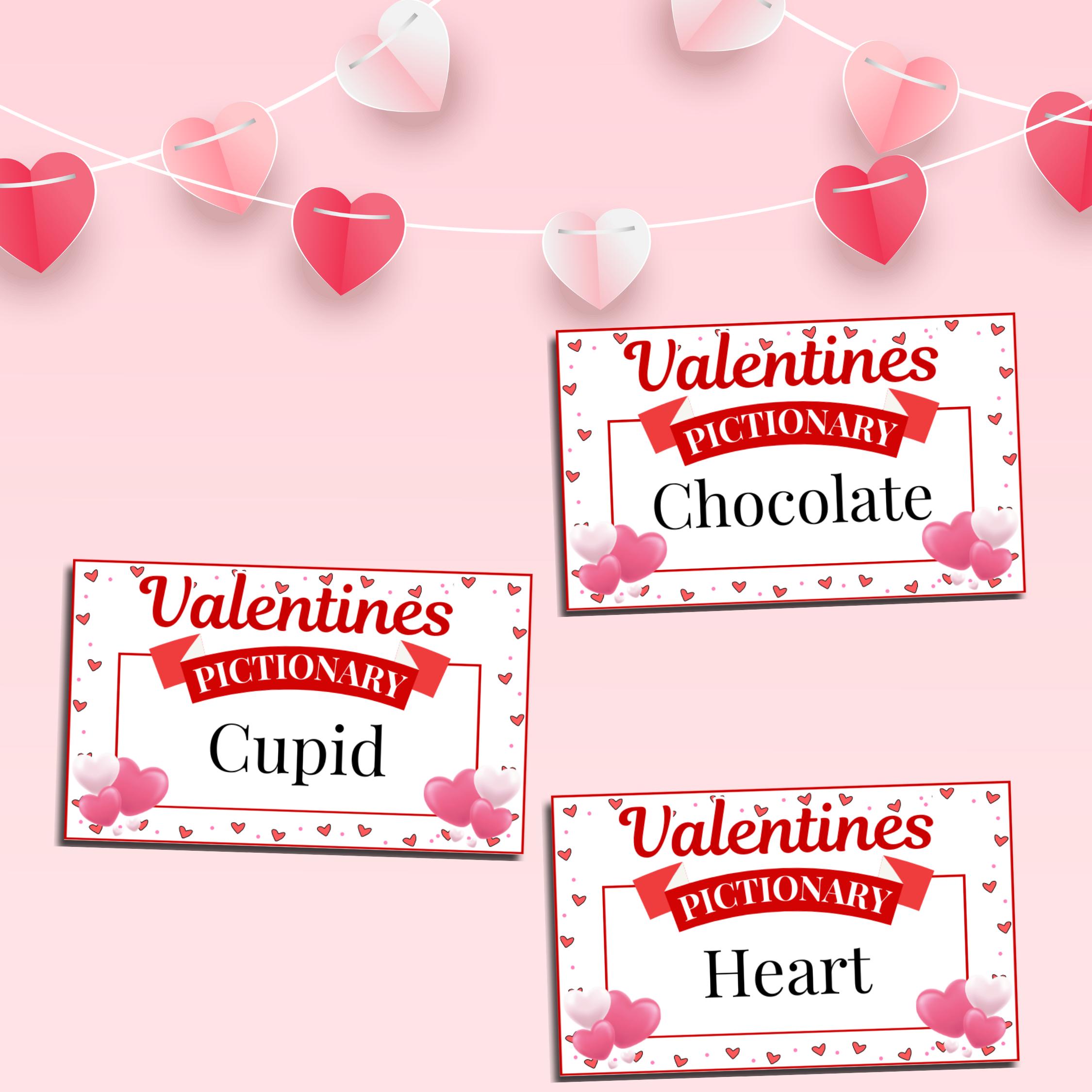 Valentine’s Day Pictionary Printable Game – Fun Drawing Activity for ...