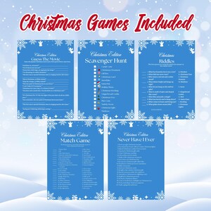 Winter Wonderland Themed Christmas Party Games Bundle, Printable ...