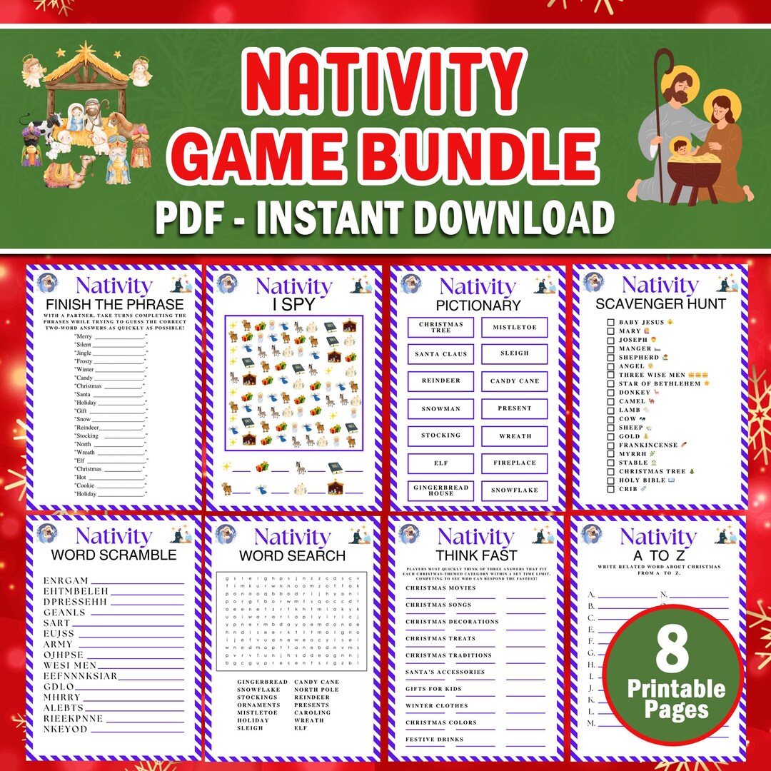 Church Christmas Party Games, Nativity Games, Christian Christmas Games ...