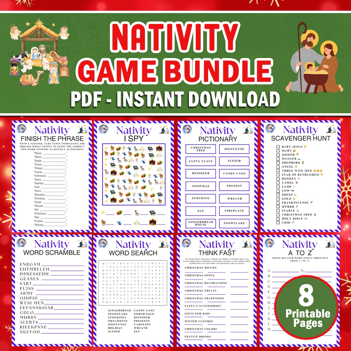 Church Christmas Party Games, Nativity Games, Christian Christmas Games ...