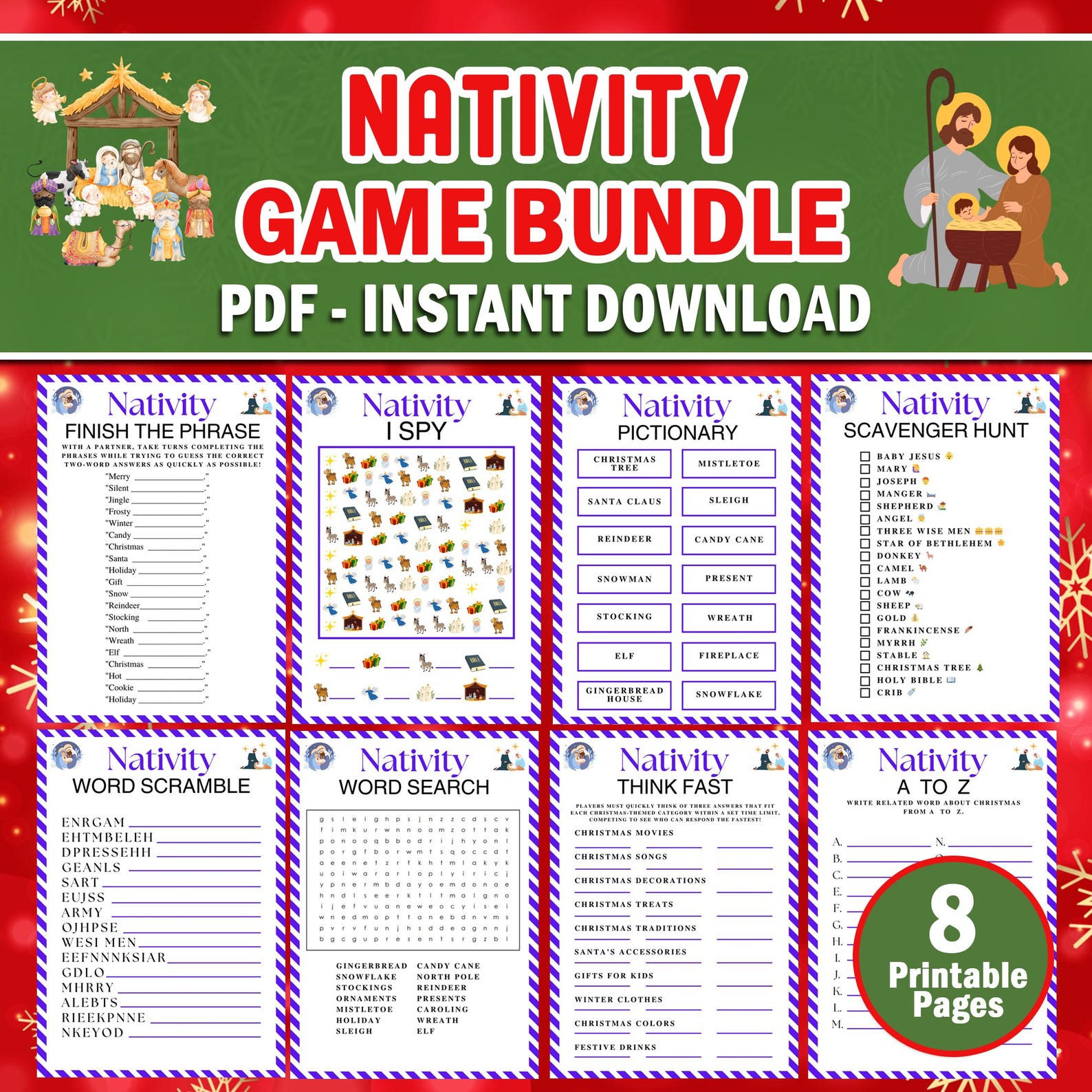 Church Christmas Party Games, Nativity Games, Christian Christmas Games ...